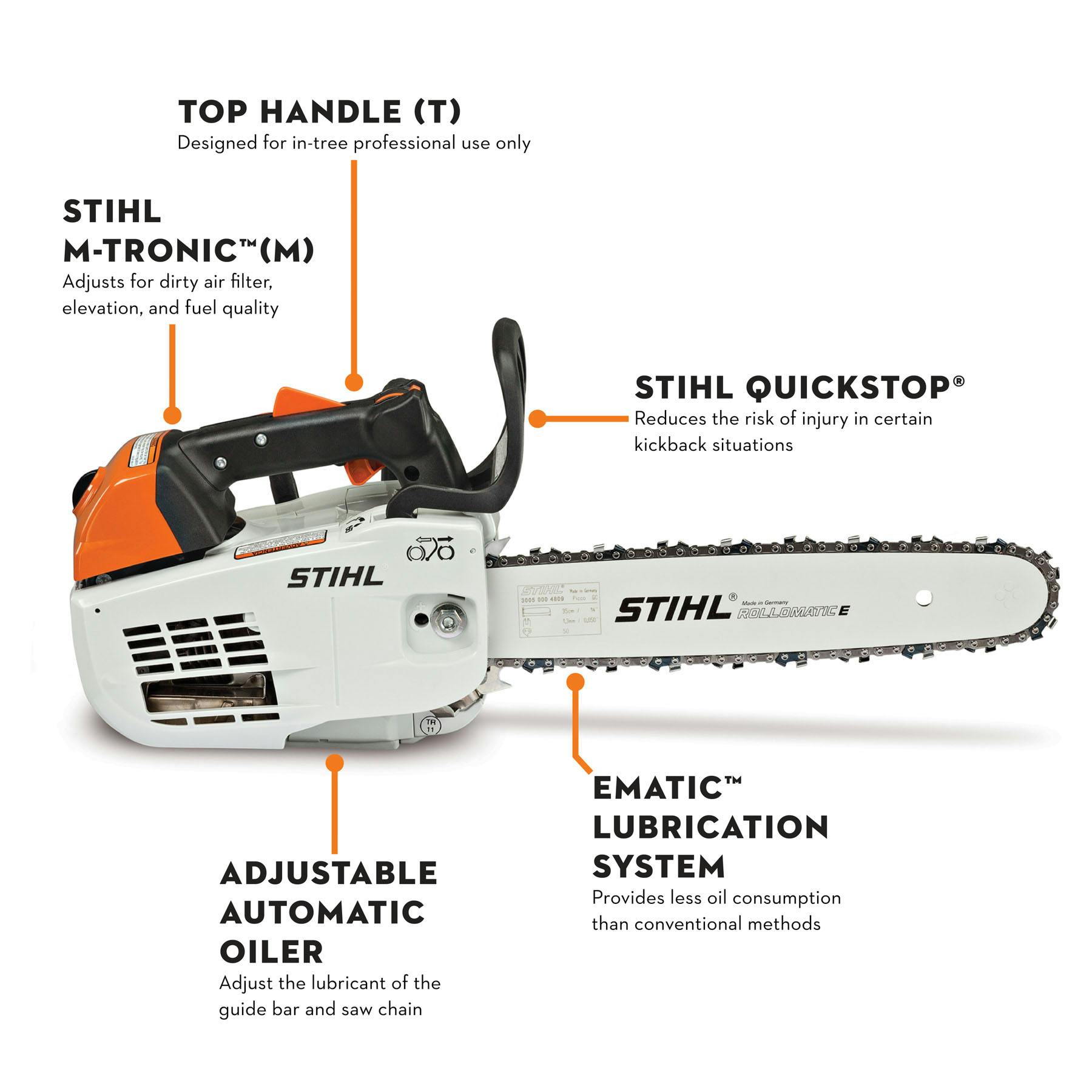 MS 201 T C-M | Top Handle Chainsaw | STIHL USA